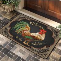 China American Style Cock Door Mat Entrance Floor Carpet Rug 40x60cm Polyester for sale