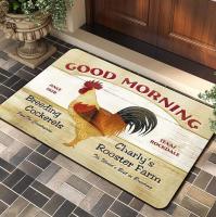 China American Style Cock Door Mat Entrance Floor Carpet Rug 40x60cm Polyester for sale