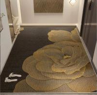 China Polyester Fiber Entry Door Floor Mat 80x120cm Custom Size Luxury Carpet Rug for sale