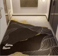 China Polyester Fiber Entry Door Floor Mat 80x120cm Custom Size Luxury Carpet Rug for sale