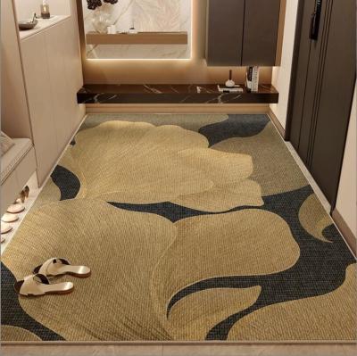 China Polyester Fiber Door Mat Rug 80x120 cm Custom Size Machine Washable Floor Carpet for sale