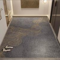 China Polyester Fiber Door Mat Rug 80x120 cm Custom Size Machine Washable Floor Carpet for sale
