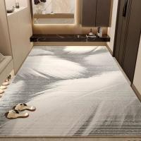 China Polyester Fiber Door Mat Rug 80x120 cm Custom Size Machine Washable Floor Carpet for sale