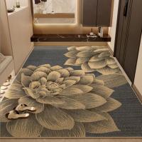 China Polyester Fiber Door Mat Rug 80x120 cm Custom Size Machine Washable Floor Carpet for sale