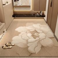 China Polyester Fiber Entry Door Mat Floor Carpet Rug 80x120 cm Custom Size for sale
