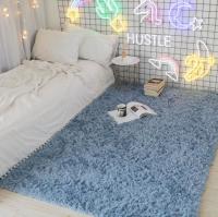 China Customizable 80x160cm Machine Washable Polyester Plush Blanket Carpet for Living Room Bedroom Floor for sale