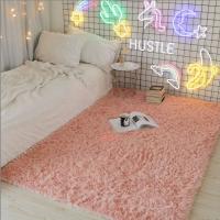 China Customizable 80x160cm Machine Washable Polyester Plush Blanket Carpet for Living Room Bedroom Floor for sale
