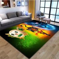 China Customizable Polyester Fiber Pikachu Cartoon Floor Carpet 100x150cm Machine Washable for sale
