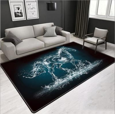 China Customizable Polyester Fiber Living Room Floor Carpet 100x150cm Machine Washable for sale