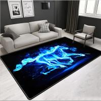 China Customizable Polyester Fiber Living Room Floor Carpet 100x150cm Machine Washable for sale