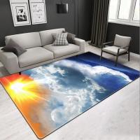 China Customizable Polyester Fiber Living Room Floor Carpet 100x150cm Machine Washable for sale