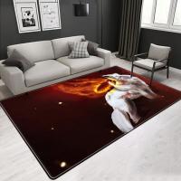 China Customizable Polyester Fiber Living Room Floor Carpet 100x150cm Machine Washable for sale