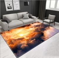 China Customizable Polyester Fiber Living Room Floor Carpet 100x150cm Machine Washable for sale