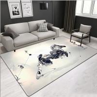 China Customizable Polyester Fiber Living Room Floor Carpet 100x150cm Machine Washable for sale