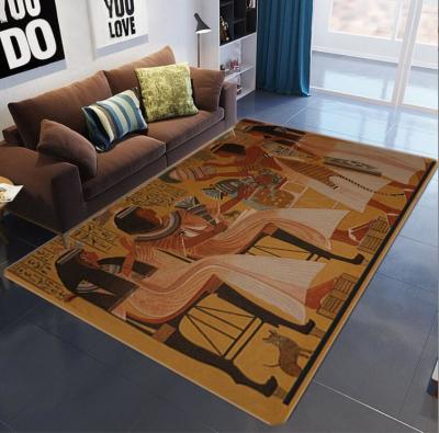 China Polyester Fiber National Style Living Room Floor Carpet 100x150cm Custom Size for sale