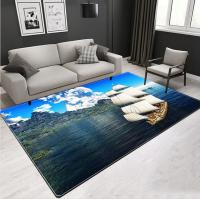 China Modern Nordic National Style Living Room Bedroom Floor Carpet Polyester Fiber 100x150cm for sale