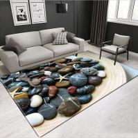 China Polyester Fiber Woven Living Room Carpet 100x150cm Custom Size Machine Washable for sale
