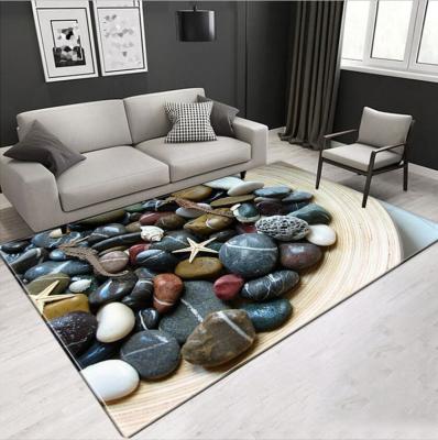 China Polyester Fiber Woven Living Room Carpet 100x150cm Custom Size Machine Washable for sale