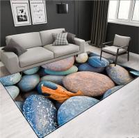 China Polyester Fiber Woven Living Room Carpet 100x150cm Custom Size Machine Washable for sale
