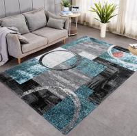 China Polyester Fiber Living Room Floor Carpet 100x150cm Machine Washable Custom Size for sale