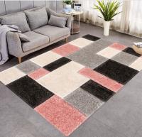 China Polyester Fiber Living Room Floor Carpet 100x150cm Machine Washable Custom Size for sale