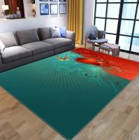 China 3D Printed Flower Butterfly Polyester Fiber Carpet 100x150cm Living Room Floor Mat for sale