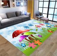 China 3D Printed Flower Dragonfly Polyester Fiber Floor Carpet 100x150cm Custom Size for sale