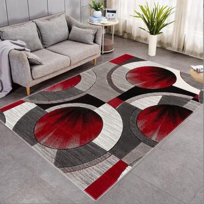 China Polyester Fiber Living Room Floor Carpet 100x150cm Custom Size Machine Washable for sale