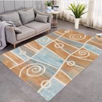 China Polyester Fiber Living Room Floor Carpet 100x150cm Custom Size Machine Washable for sale
