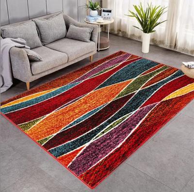 China Polyester Fiber Irregular Geometric Pattern Living Room Carpet 100x150cm Custom Size for sale
