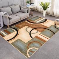 China Polyester Fiber Irregular Geometric Pattern Living Room Carpet 100x150cm Custom Size for sale