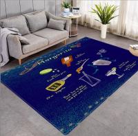 China Polyester Fiber Living Room Carpet 100x150cm Machine Washable Floor Rug for sale
