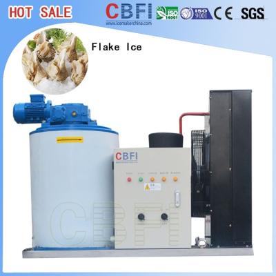 China Industrial 1-2mm Flake Ice Maker Machine 0.5-60T/Day for Fishery Cooling for sale