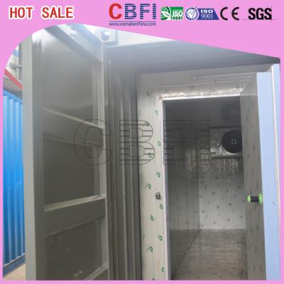 China Scroll Compressor Container Cold Room Air Cooling Freezer 40-45kg/m3 PU Panel for sale