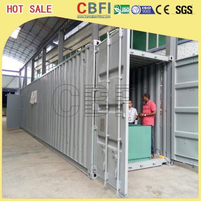 China 5 Ton Per Day Containerized Block Ice Machine, Ice Block Making Business for sale