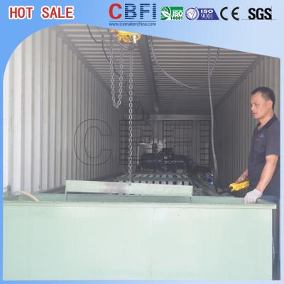 China Containerized Industrial Ice Block Making Machine 5kg to 25kg 1-12 Ton 24H for sale