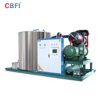 China 30 Tons Large Flake Ice Machine For Fishery Concrete With Rake Storage System for sale