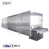 China 1000kg/h Blast Freezer Tunnel Cold Storage Equipment Stainless Steel Conveyor 15000mm Length for sale