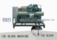 China Stainless Steel 304 Ice Block Machine Germany  / Tanwai Hanbell Compressor for sale