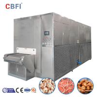China Automatic Industrial Mesh Belt IQF Tunnel Freezer for Shrimp Meat French Fries Blast Chiller 500kg/h for sale