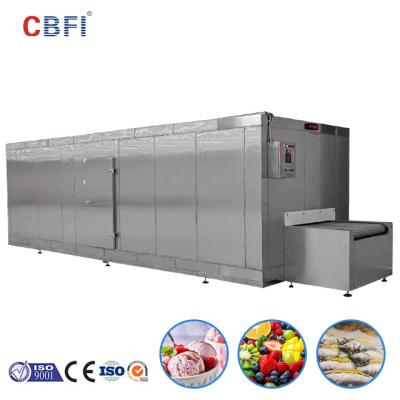 China Automatic Industrial Mesh Belt IQF Tunnel Freezer for Shrimp Meat French Fries Blast Chiller 500kg/h for sale