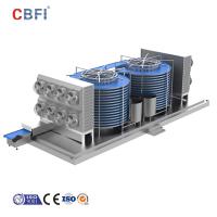 China Double Tower Stainless Steel Spiral Cooling Conveyor Freezer 500kg Capacity for Bread Pizza Cookies for sale