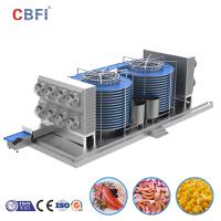 China Stainless Steel Double Spiral Freezer 500kg/h Industrial IQF Shock Freezing Machine for sale
