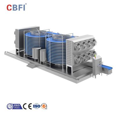 China SUS304 Spiral Quick Freezer 1500kg per Hour for Frozen Noodles and Pastries for sale