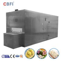China PLC Control Quick Tunnel Freezer Iqf Shock Tunnel Quick Fast Freezing Machine for sale