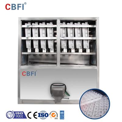 China Water Cooling Ice Cube Machine 1-20 Ton 24h Frascold Compressor Stainless Steel for sale