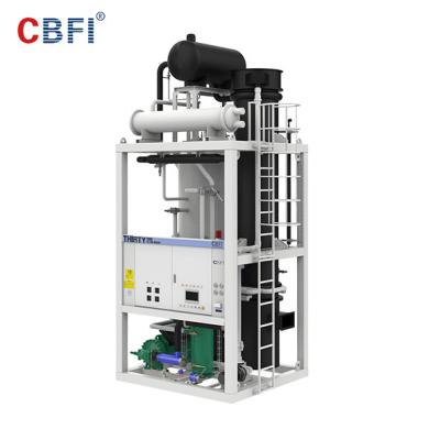 China Transparent Solid Flat Cut Ends Tube Ice Machine Spain 30 Tons / Day For Drinks Wines Juice for sale