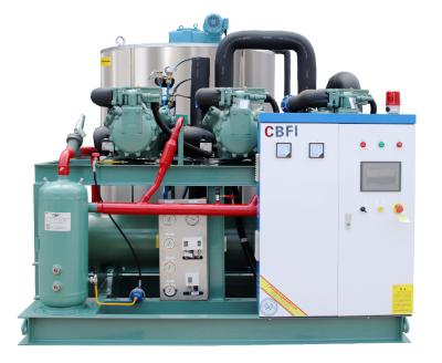 China 20 Tons Per Day Flake Ice Machine For Concrete Cooling PLC Controlling System for sale