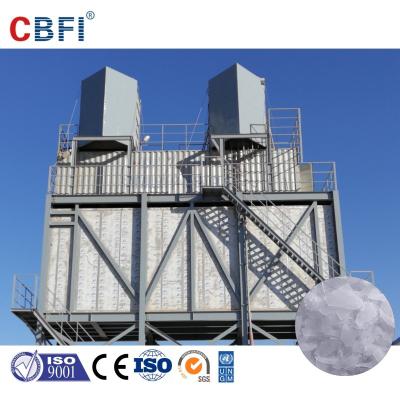 China Rake Structure Flake Ice Making Machine 0.5-10 Ton 24H Hanbell Screw Compressor for sale