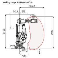 China Used Industrial Robot IRB 6660 Payload 130kg Applying As 6 Axis Sawing Robotic Arm for sale